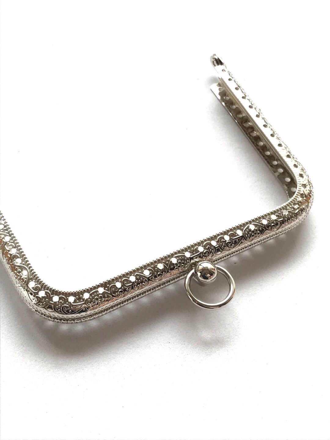 1 Silver Metal Purse Frame With Sewing Holes 11 Cm, Supplies, Coin ...