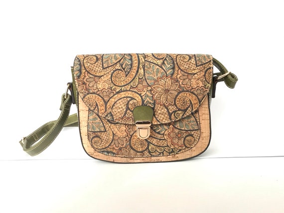 Cork handbag for women cork bag vegan bag natural | Etsy