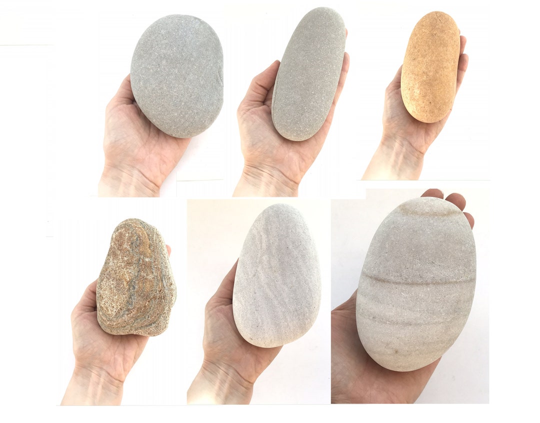 Flat Sea Stones, Craft Pebbles, Atlantic Sea Stones, Wedding Guest Book ...