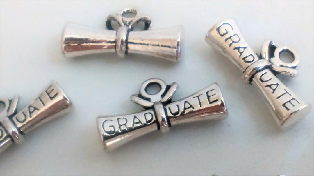 University Degree Charms, Silver Diploma Charm, Findings, Supplies 23 ...