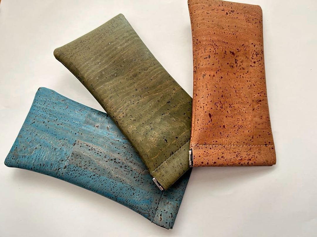Collapsible glasses case in cork, cork sunglasses case, vegan glasses ...