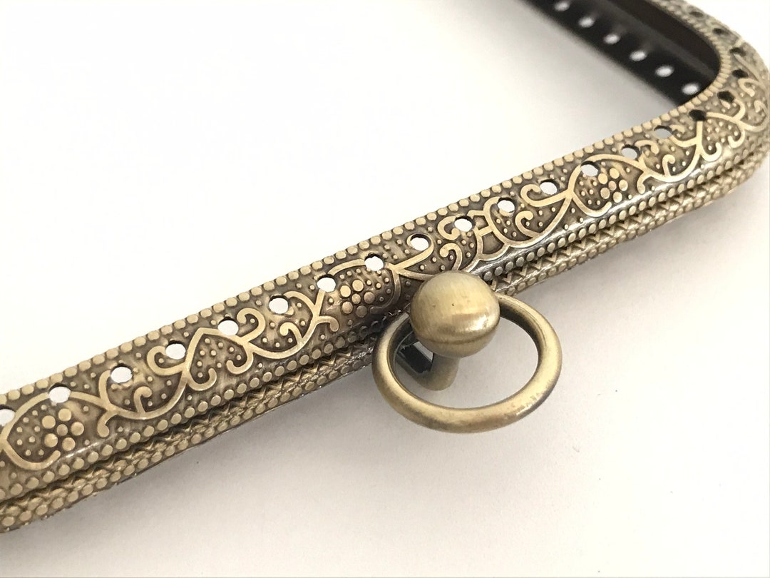 1 Bronze Metal Purse Frame With Sewing Holes 11 Cm, Supplies, Coin ...