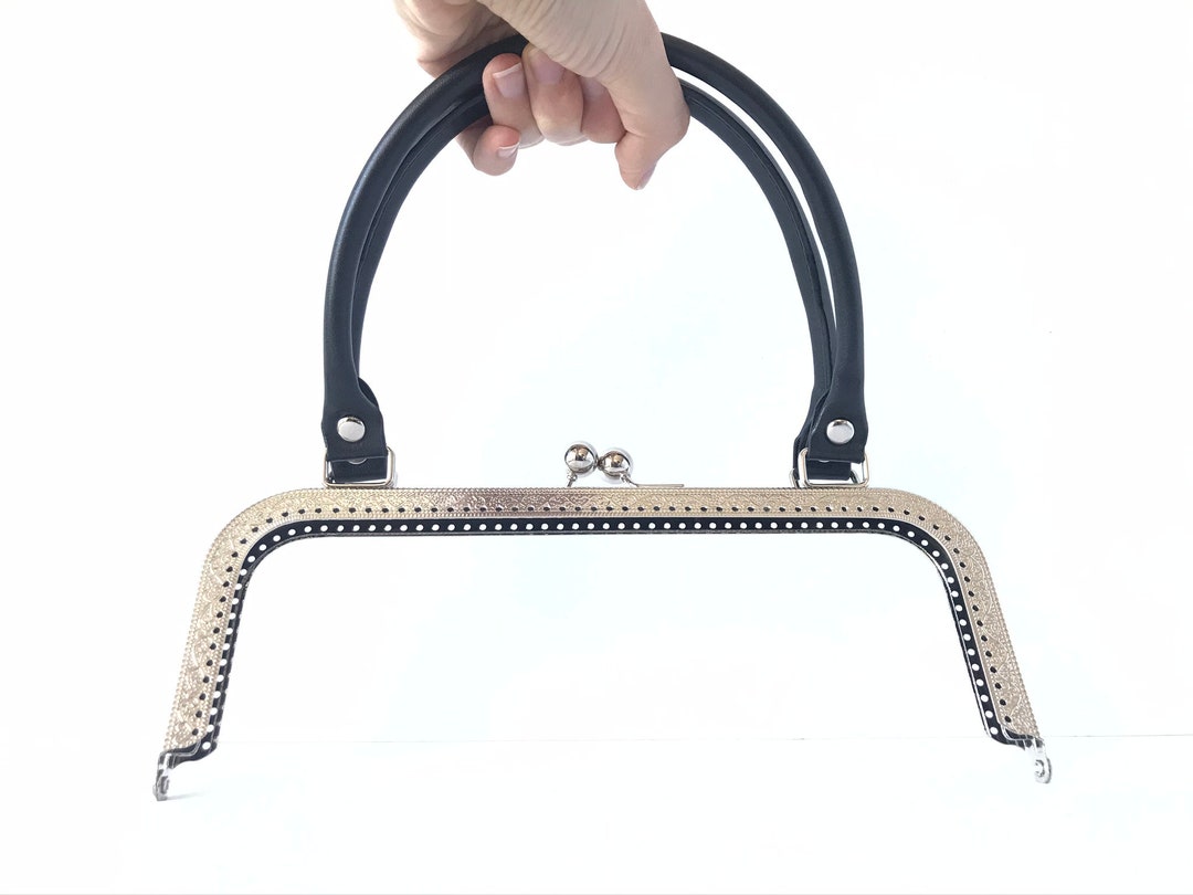 1 Silver Metal Purse Frame With Sewing Holes 24 Cm, Supplies, Purse ...