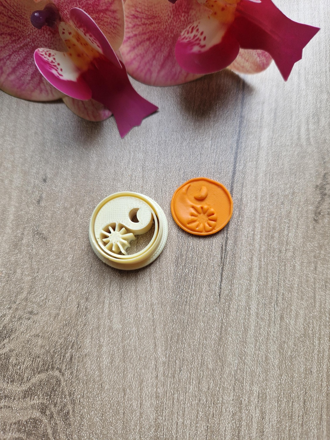 3D Yin Yang Sun and Moon Cookie Cutters | Polymer Clay Cutter | Fimo ...