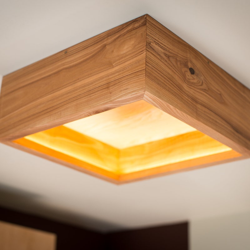 Wood Ceiling Light - Etsy