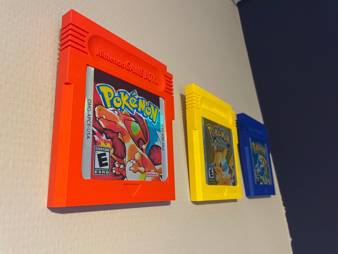 Giant Game Cartridge Wall Decoration Pokémon Yellow, Blue, Red and ...