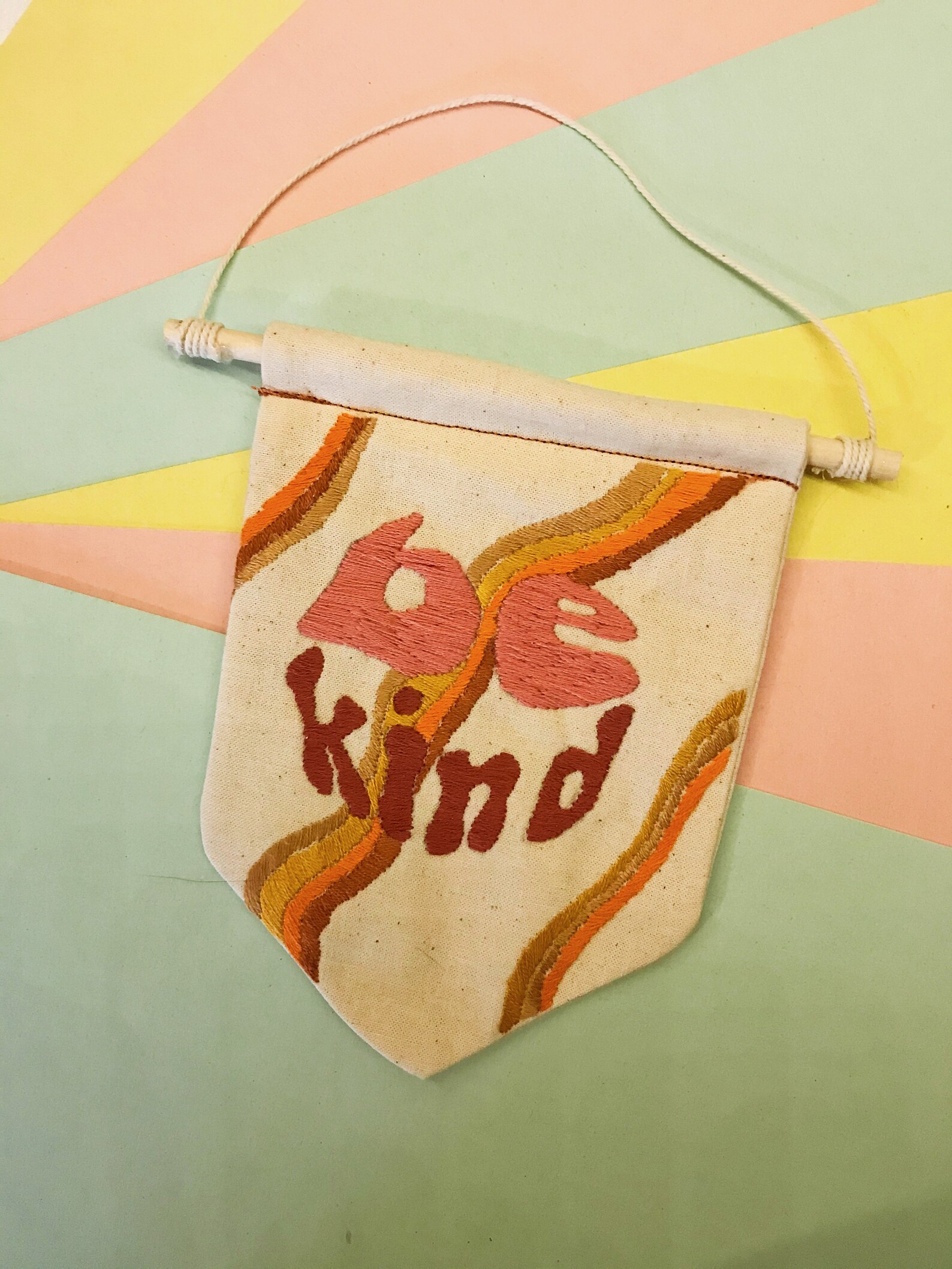 70s Font 5inch Banner/ Pennant Be Kind Oh Hunny Not | Etsy