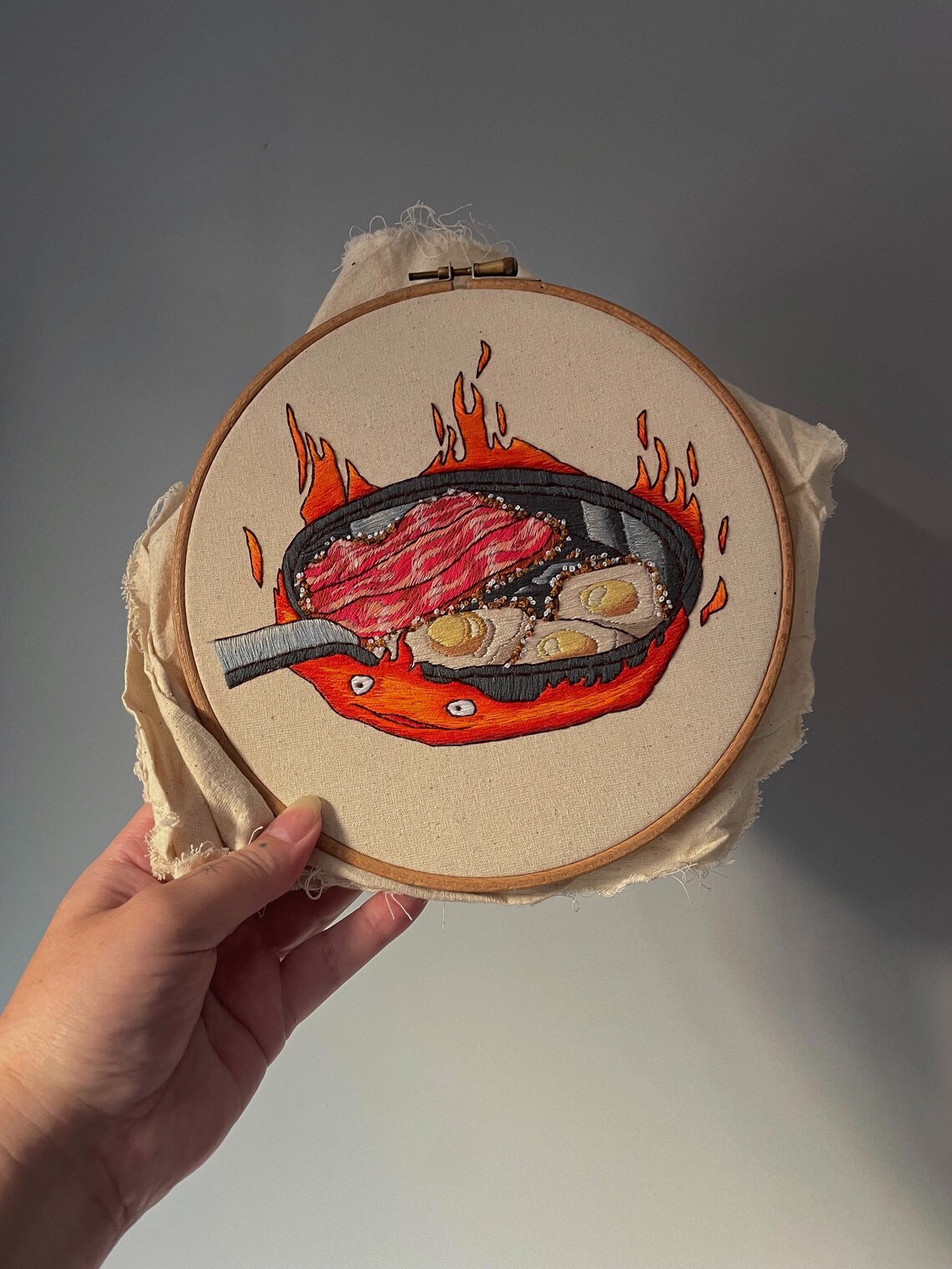 Calcifer Howls Moving Castle , 9 Inch Embroidery Hoop - Etsy