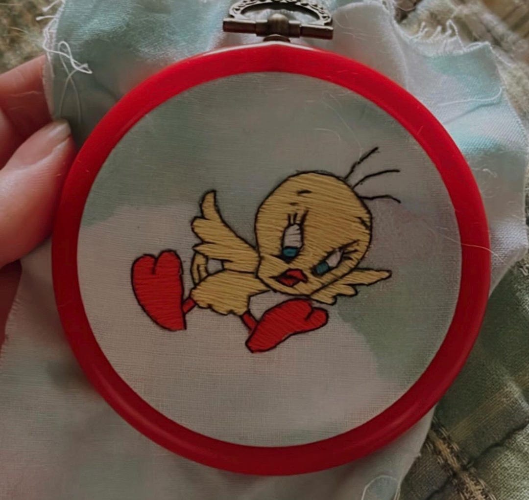 Tweety Bird 3inxh Embroidery Hoop - Etsy