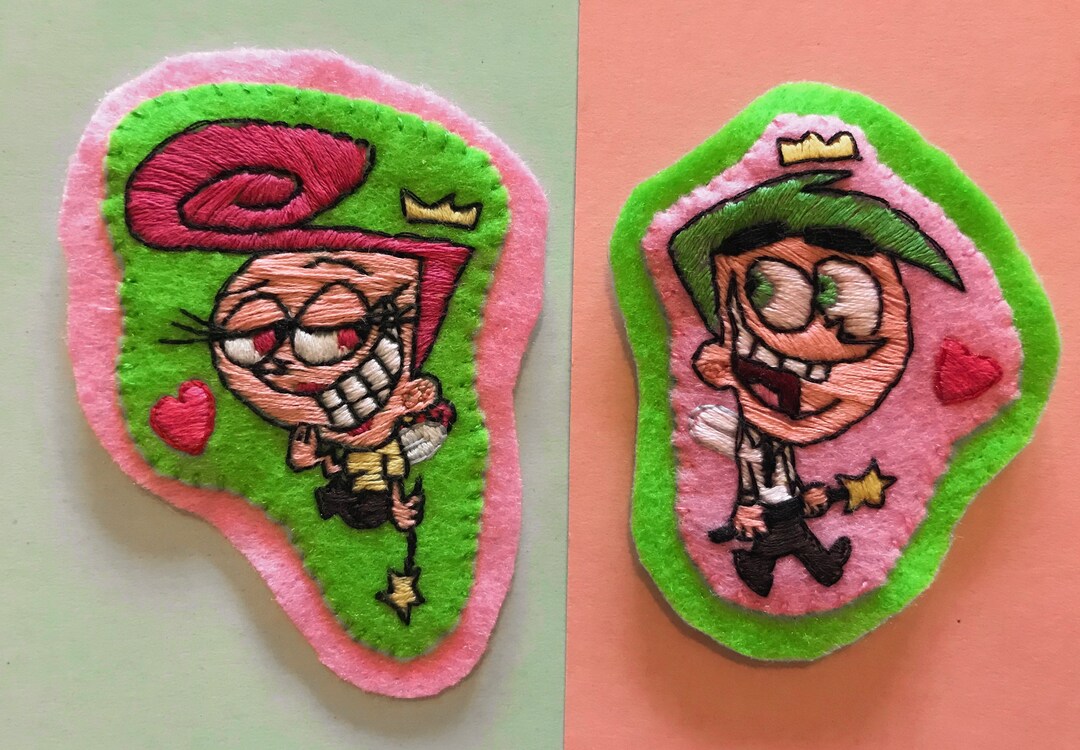 Cosmo and Wanda Hand Made Felt Patches Sew on - Cartoon Fairly Odd ...