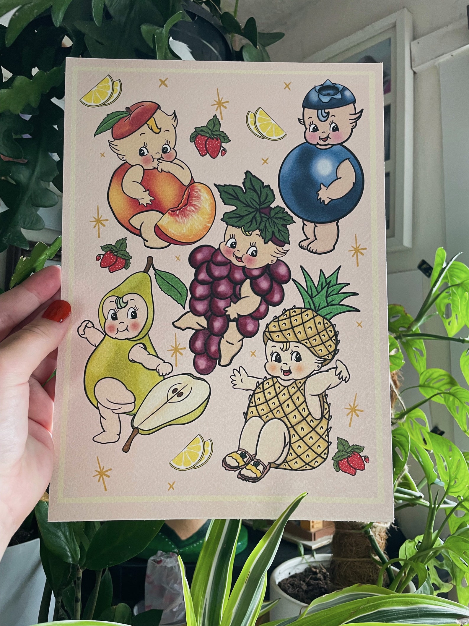 Fruity Kewpie A4 Print - Etsy