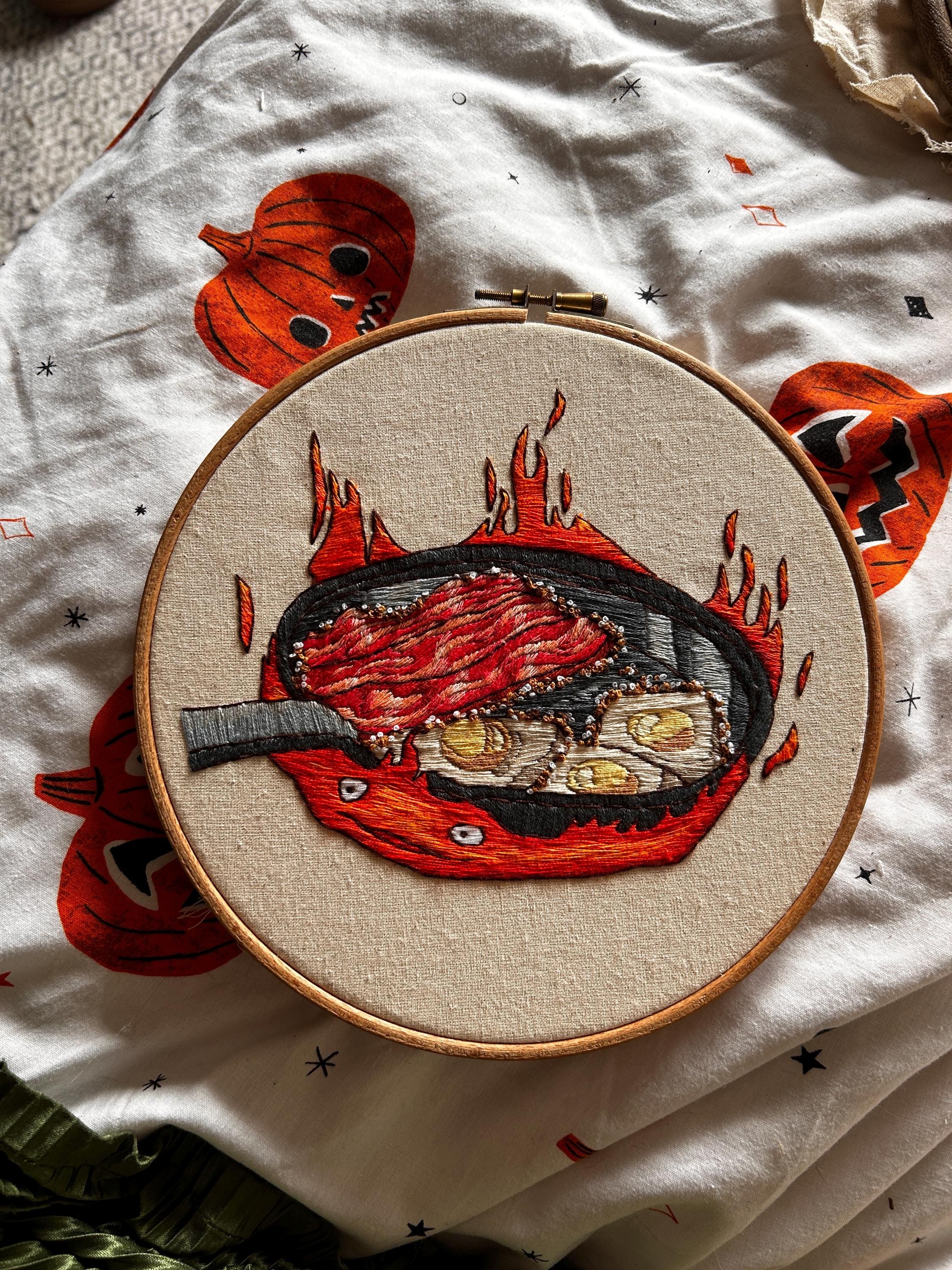 Calcifer Howls Moving Castle , 9 Inch Embroidery Hoop - Etsy