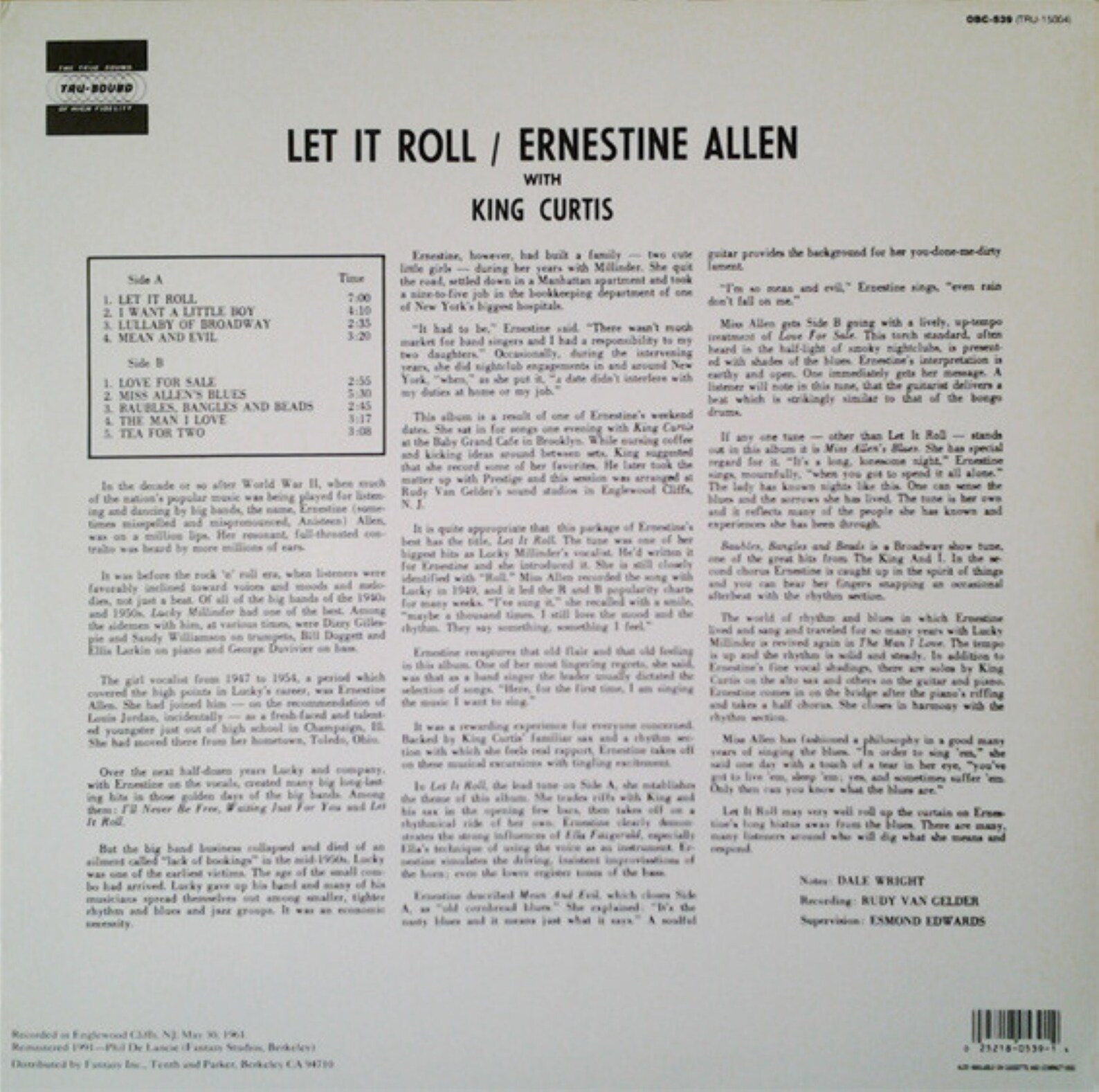 Ernestine Allen Let It Roll Tru-Sound Records Sealed Vinyl - Etsy Canada