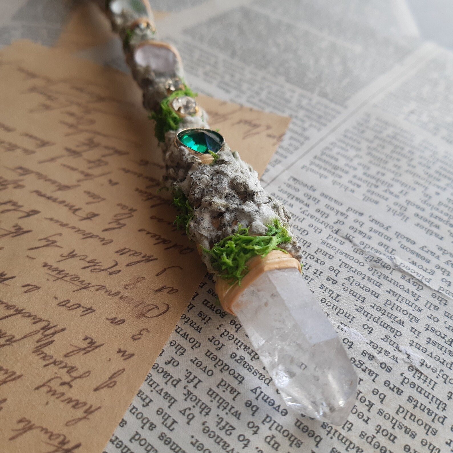 Handcrafted Clear Quartz Crystal Wands Meditation Tools Set New Years ...