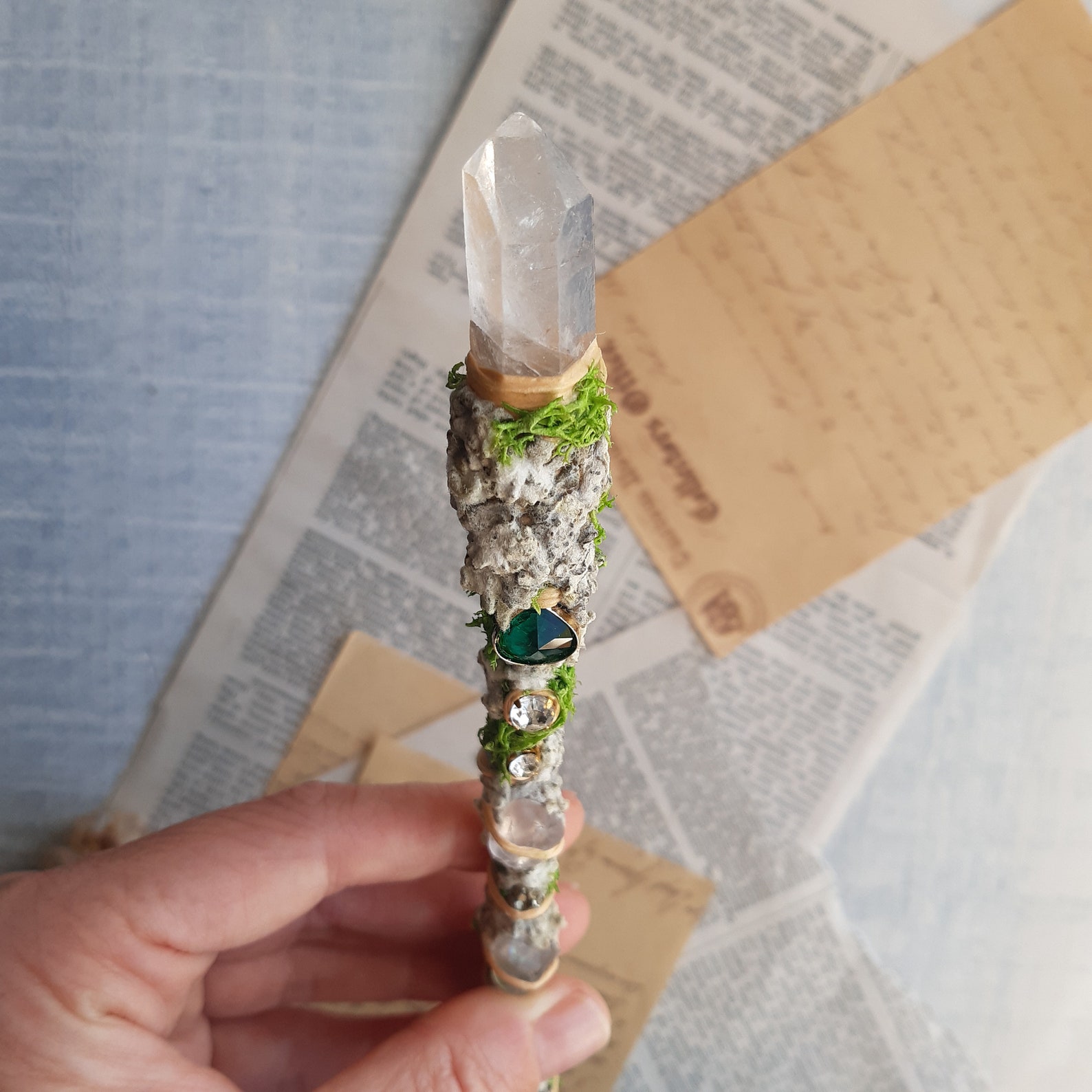 Handcrafted Clear Quartz Crystal Wands Meditation Tools Set New Years ...