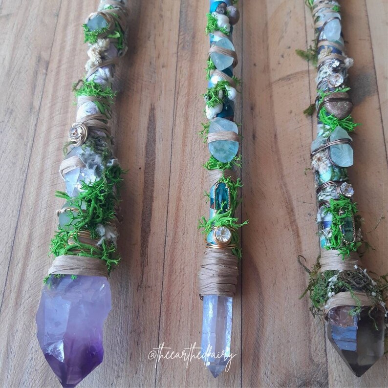 Crystal Wands Raw Crystal Citrine Amethyst Wand Grounding Crystals ...