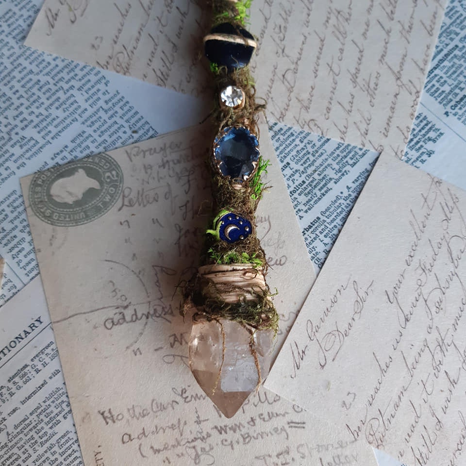 Crystal Wand Including Wooden Wand Box Grounding Quartz Fairy Wands ...