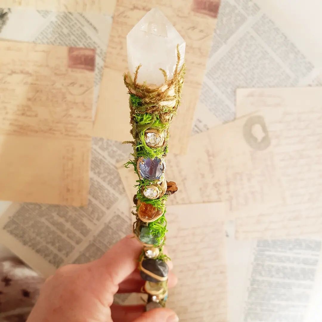 Crystal Wand Including Wooden Wand Box Natural Crystal Clear Quartz ...