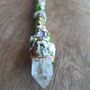 Crystal Wand Natural Crystal Hand Made Fantasy Dragon Energy Wand ...