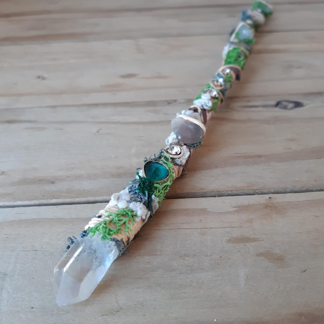 Handmade Crystal Wands Amethyst Pointer Clear Quartz Raw Pointer ...