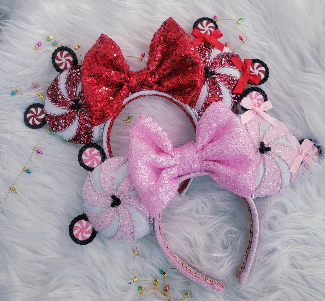 Peppermint Holiday Ears, Disney Ears, Holiday Ears, Peppermint Ears ...