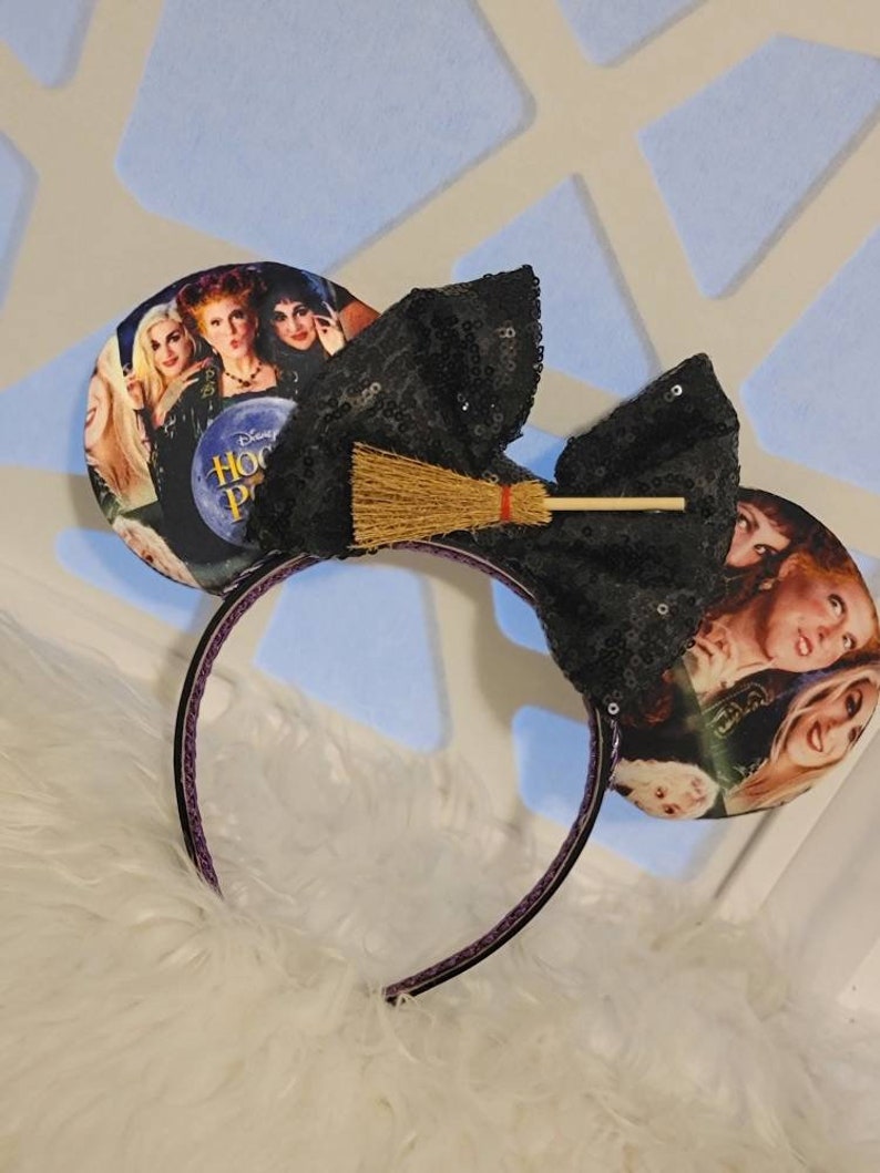 Hocus Pocus With Broom Mouse Ears not Guaranteed Same Images - Etsy