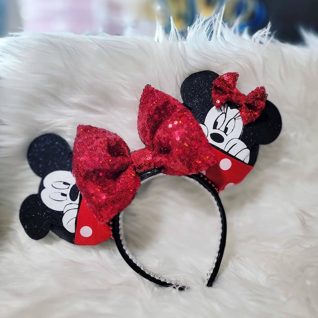 Mickey and Minnie Mouse Ears, Disney Inspired Ears, Classic Mouse Ears ...