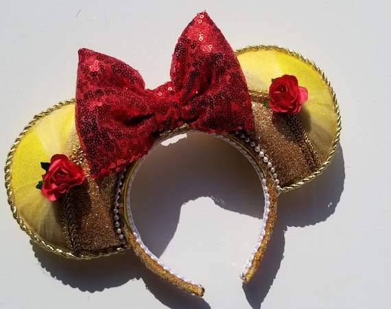 Belle Inspired Mouse Ears Beauth and the Beast Ears Belle | Etsy