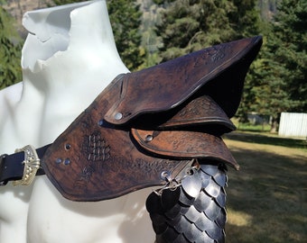 Wide. Dragon Scales, Scale Mail Shoulder Armor Pauldron GOLD. - Etsy