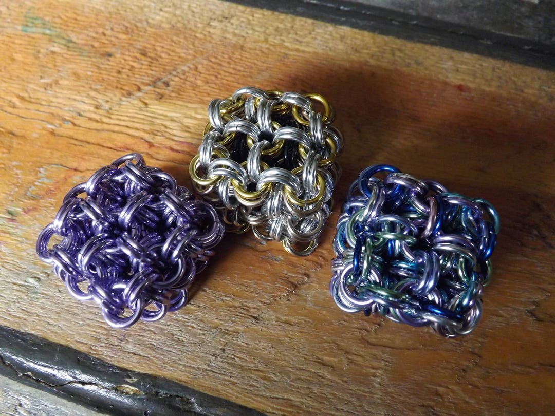 Chainmail Cube Fidget Toys - Japanese 8 in 2 - Geometric Toy - Made to ...