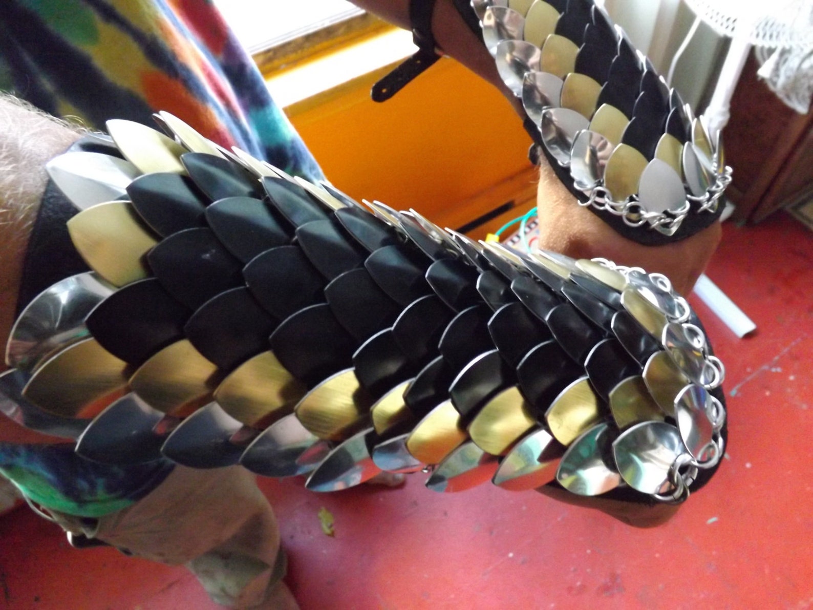 Made to Order Scalemail Leather Bracers Chain and Scale - Etsy Canada