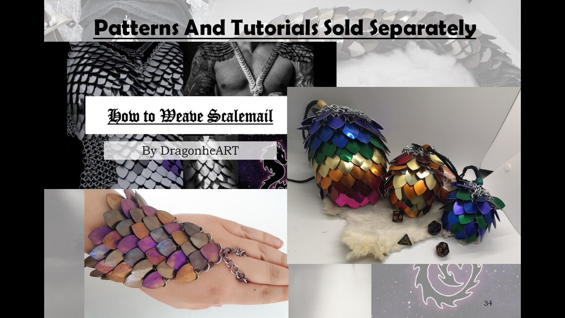 Scalemail Dragon Tail Tutorial Four Sizes of Tail With - Etsy