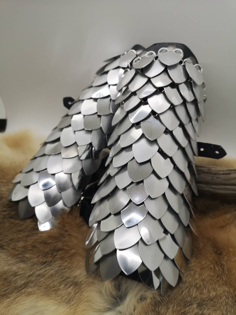 Made to Order Scalemail Leather Bracers Chain and Scale - Etsy