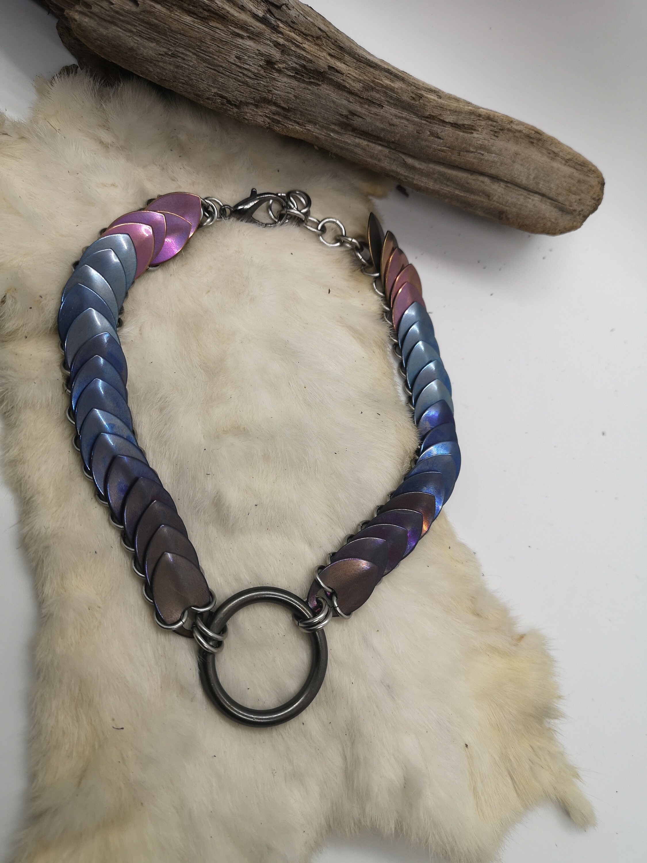 Titanium Scalemail Necklace Small Scale Necklace | Etsy