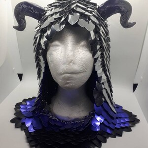 Scalemail Coif – Dragon Spirit Hood, Cosplay Festival Helmet - Etsy