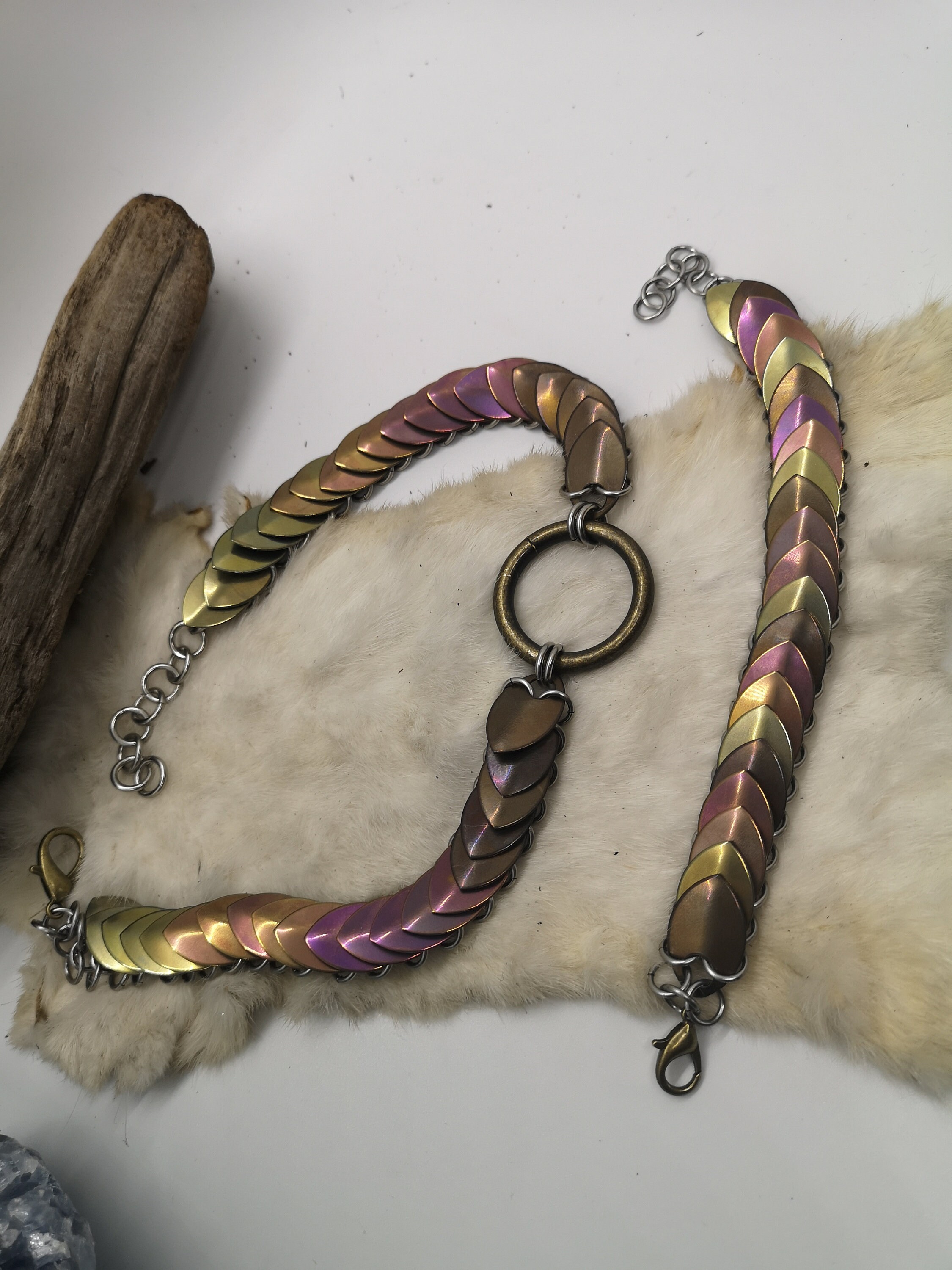 Titanium Scalemail Necklace Small Scale Necklace | Etsy