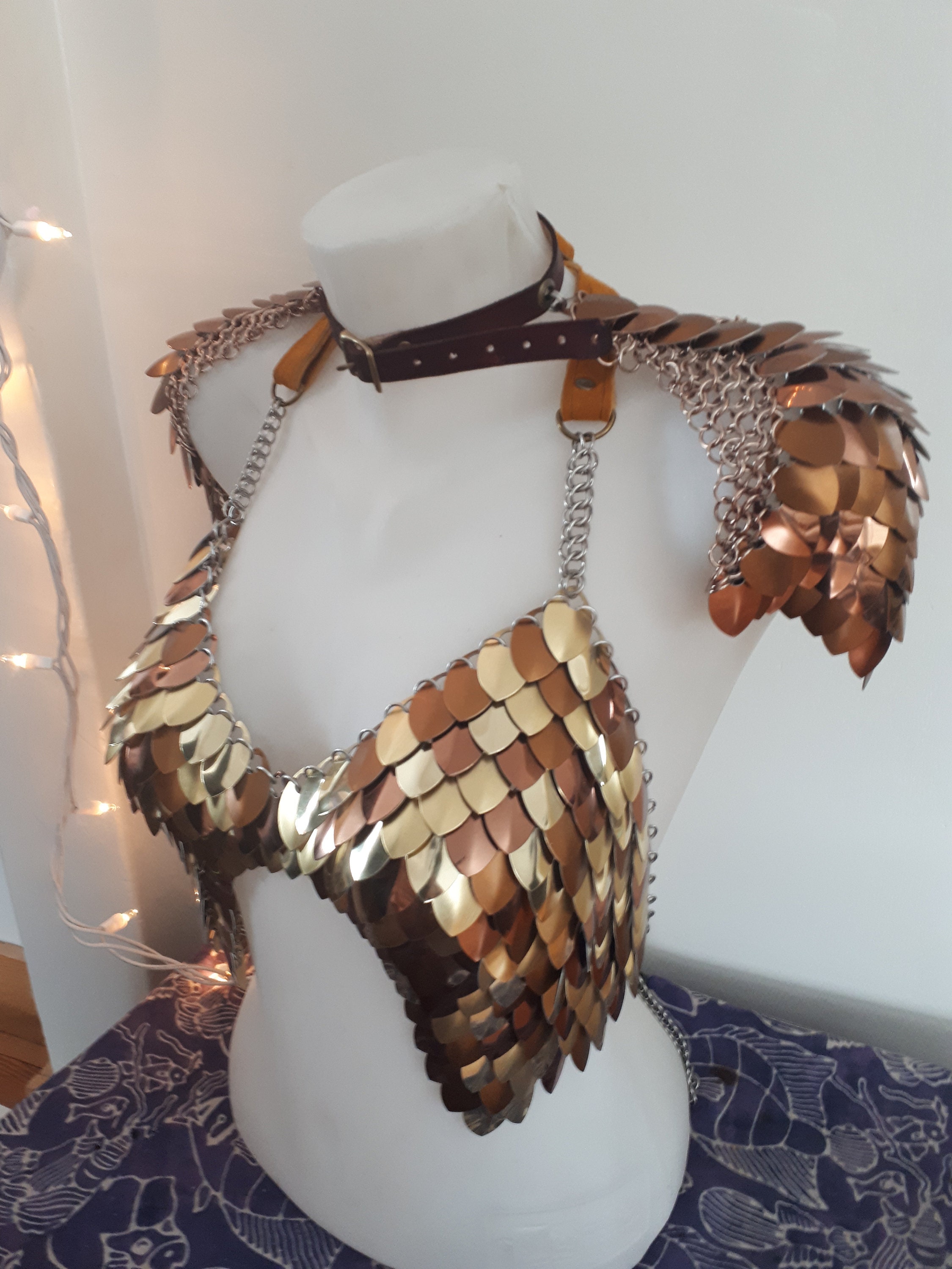 Valkyrie Scale Maille Bra Made to Order Adjustable Persian | Etsy
