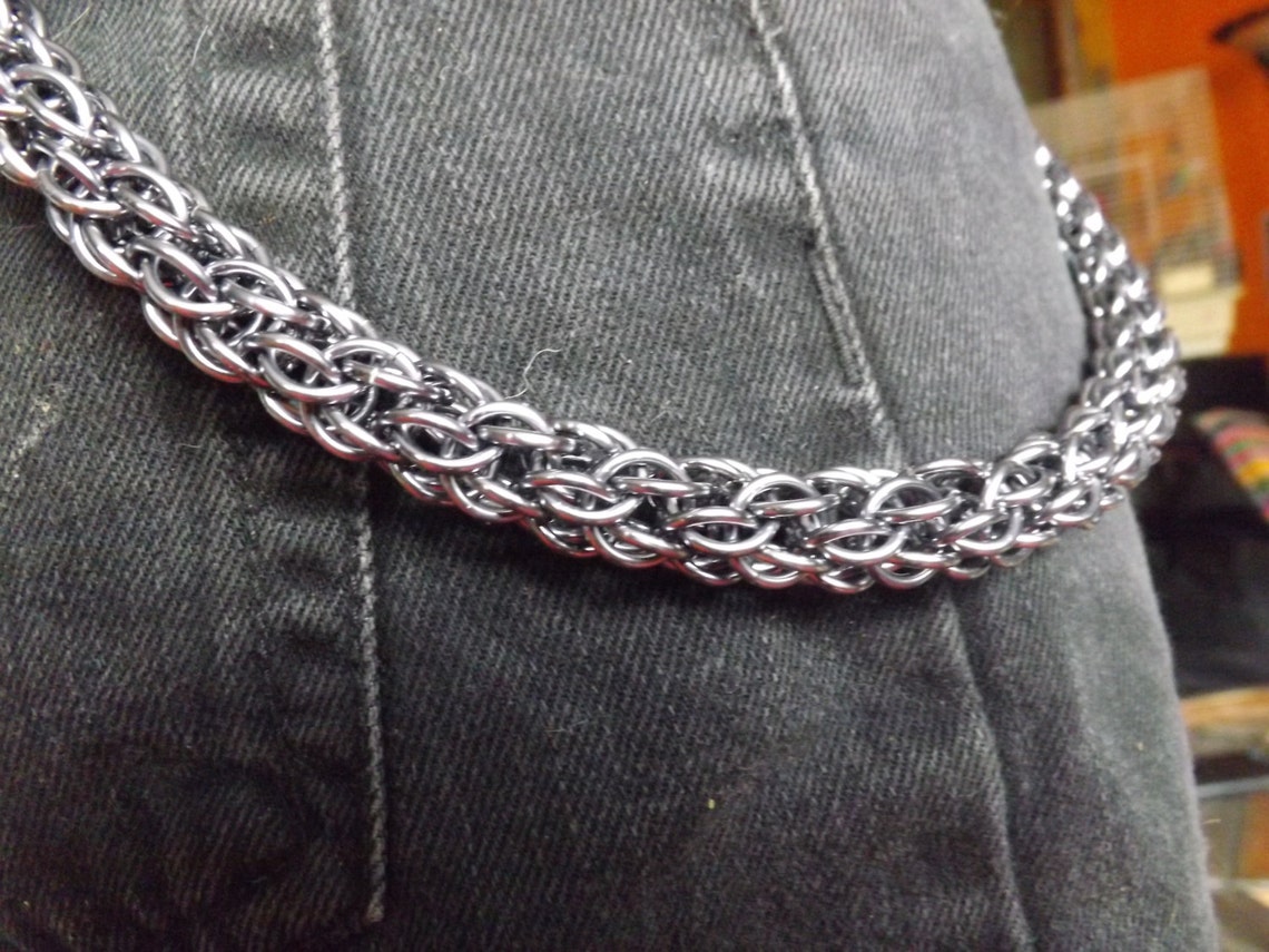 Chainmaille Wallet Chain Candy Cane Weave Chainmail Thick - Etsy Canada