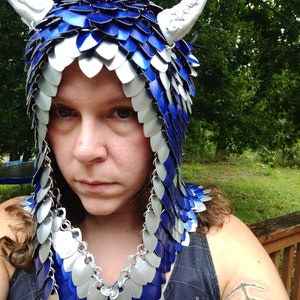 Scalemail Coif With Liner - Cowl, Helmet - Dragon Spirit - Festival ...