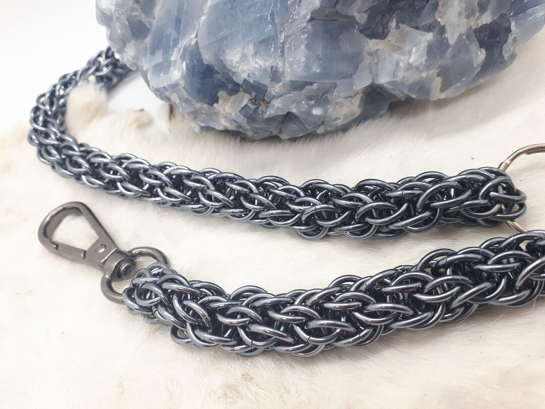 Chainmaille Wallet Chain - Candy Cane Weave Chainmail Thick Sturdy ...