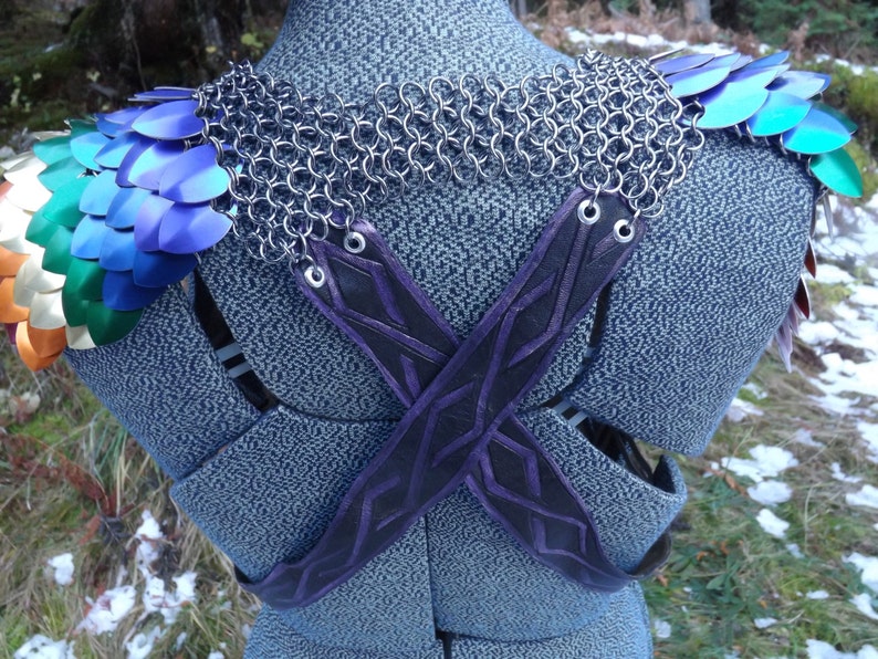 Made to Order Scale and Chainmail Pauldrons With Custom | Etsy