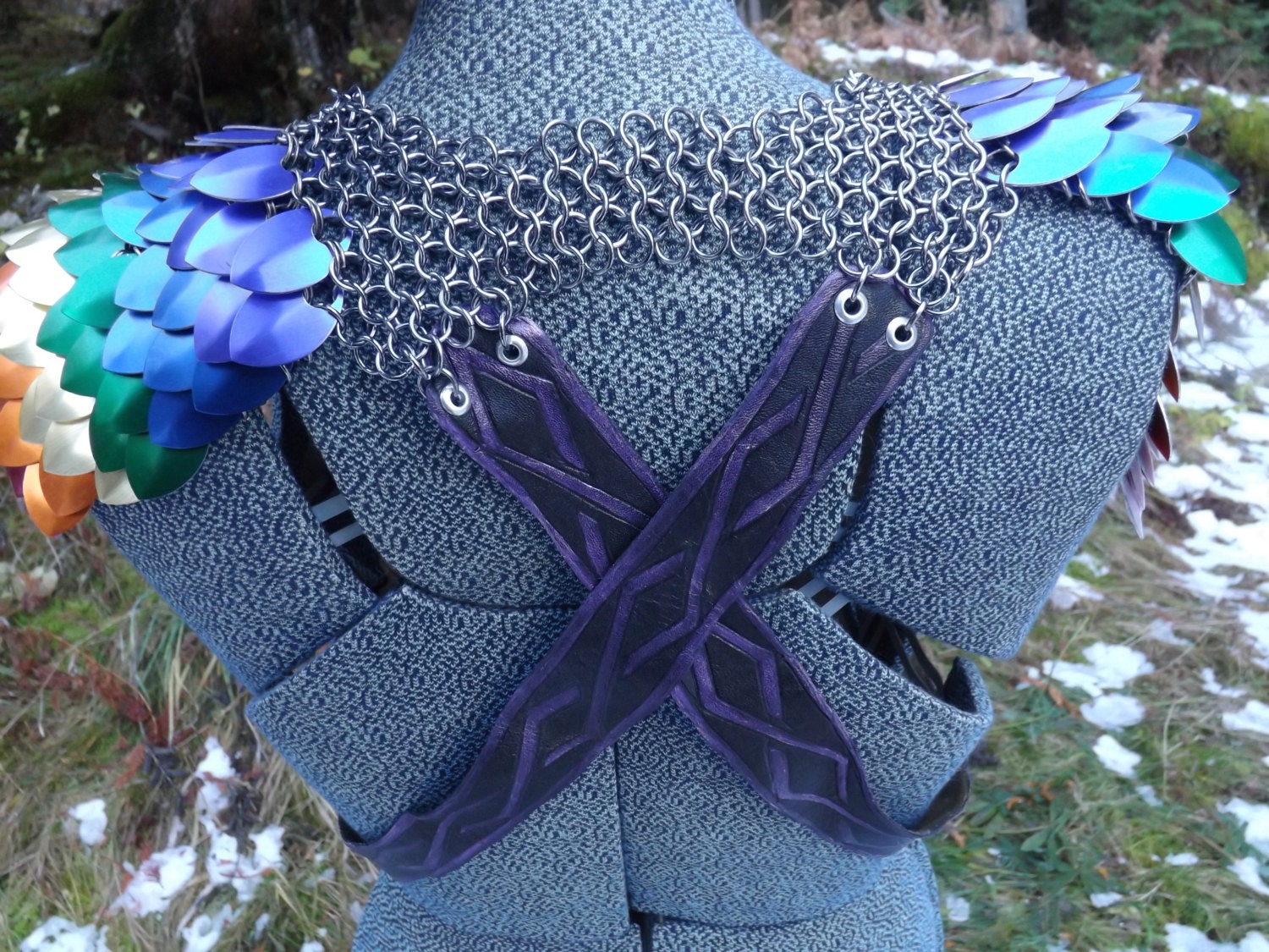 Made to Order Scale and Chainmail Pauldrons With Custom | Etsy