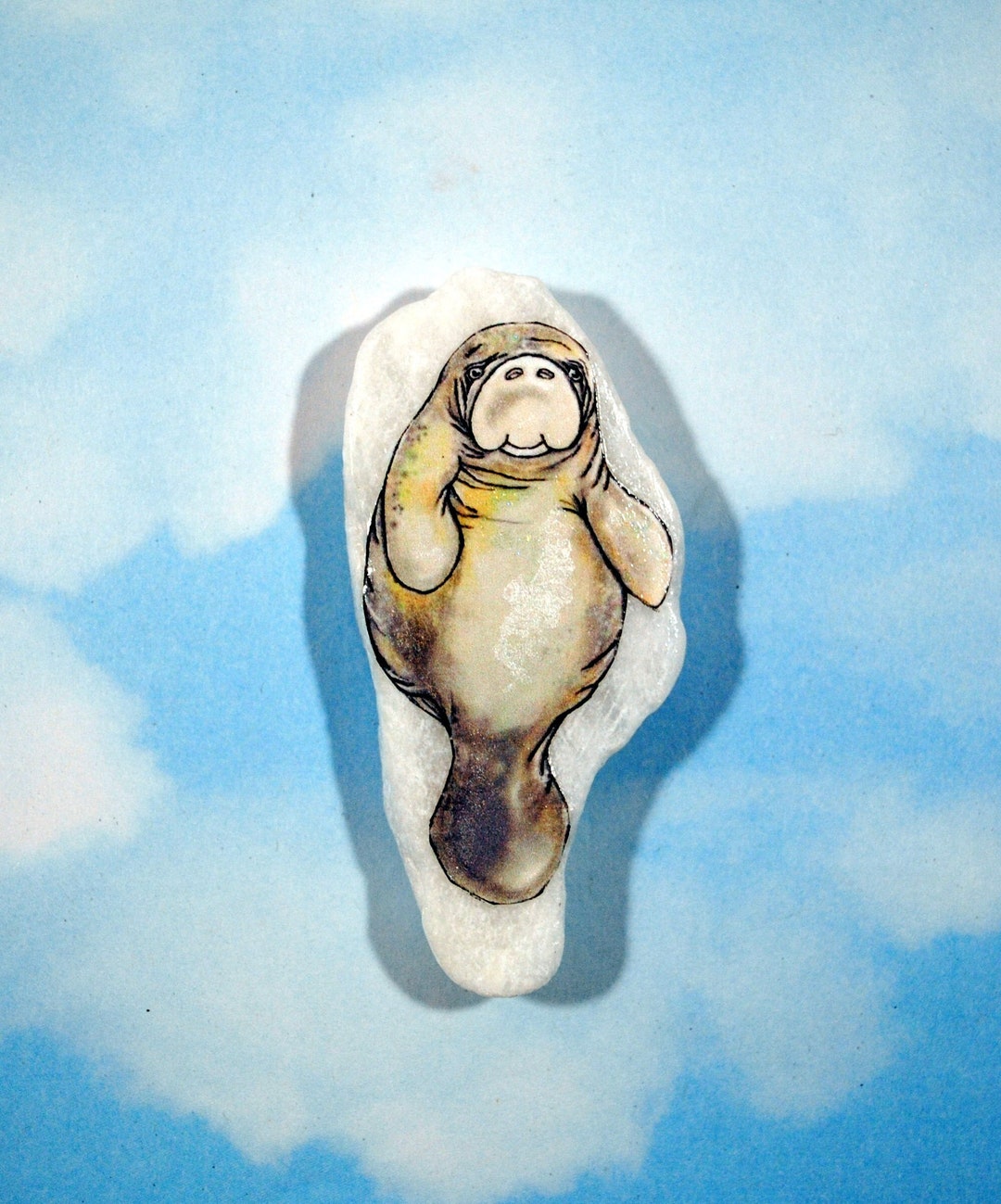 Manatee Stone Totem, Magic Rock Gift for Animal Lover - Etsy