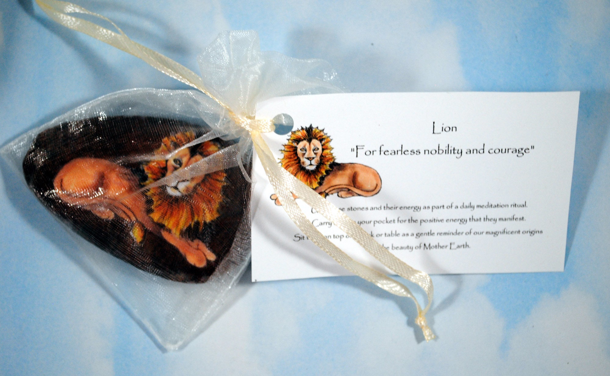 Lion Spirit Stone Animal Totem Art Leo Gift Original Art - Etsy