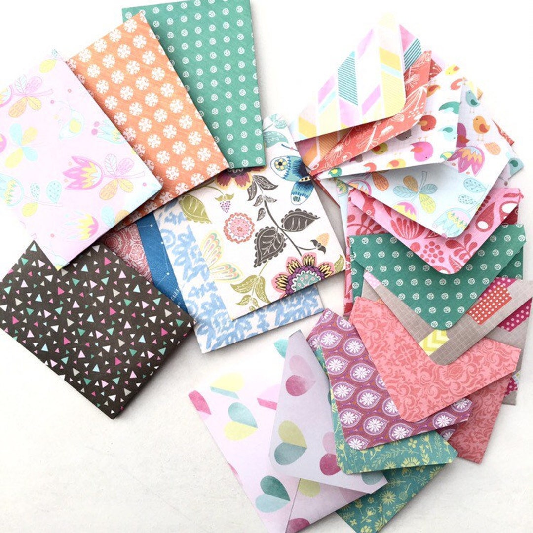 Mini Handmade Envelopes , Assorted Designs , Pockets for Journals ...