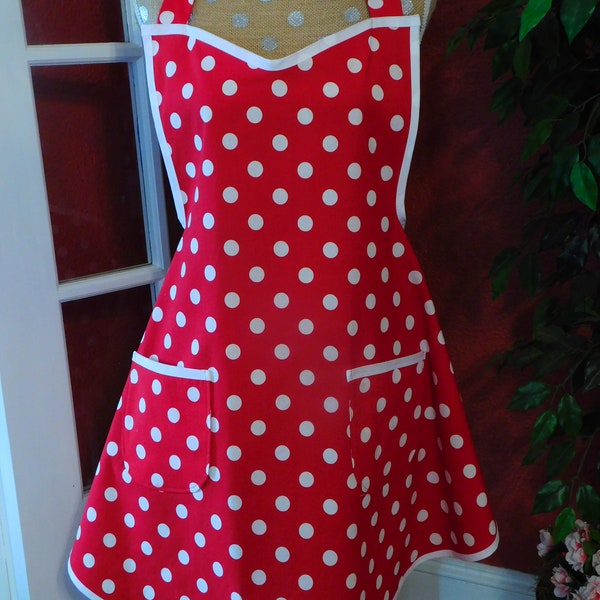 Polka Dot Apron - Etsy