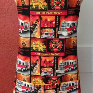 MEN'S FIREMAN APRON -- Firefighting Pattern Apron With Large Lined ...