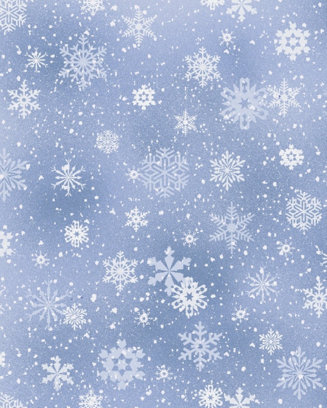 Let It Snow Snowflakes Cotton Fabric Winter Sports Elizabeth Studios - Etsy