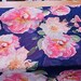 Royal Blue Floral Chiffon Rose Apparel Fabric by the Yard - Etsy