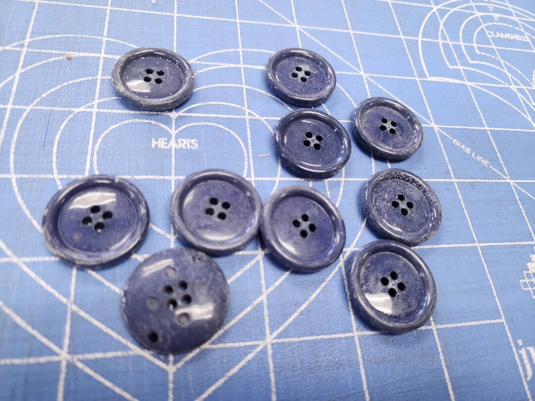 10 Suit Buttons Plastic Sew on 1 Inch Slate Blue - Etsy